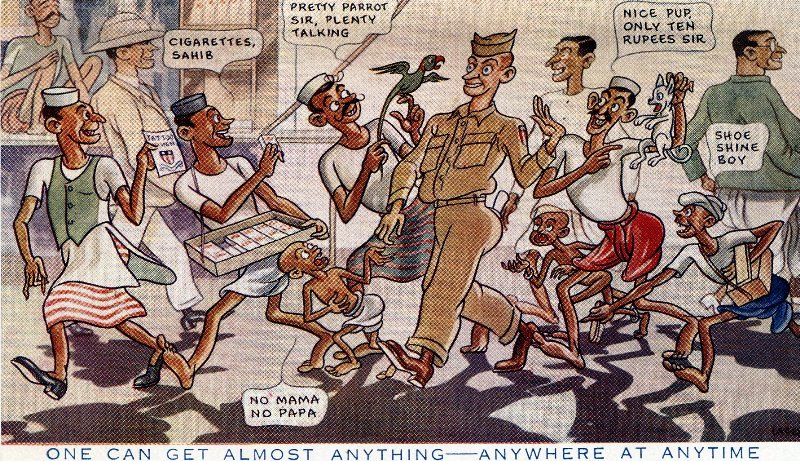 1945 Cartoon Calendars from India - CBI Theater of World War II